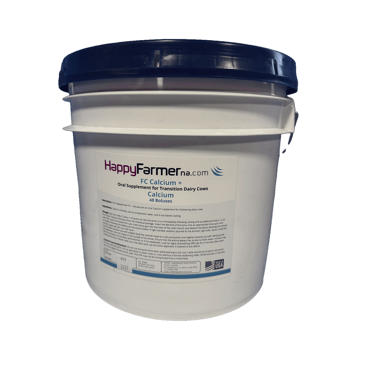 FC Calcium Plus Bolus pail / 48 – HappyFarmer North America